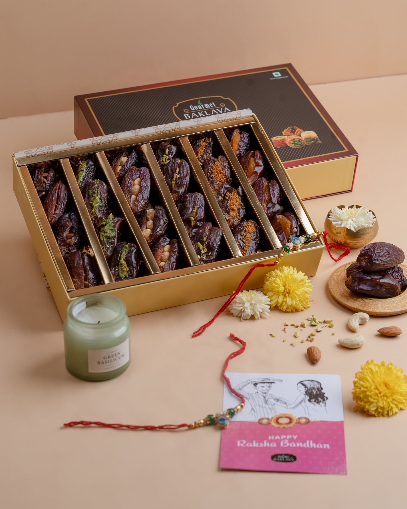 Gourmet Assorted Stuffed Dates Treat Box 24pieces – Gourmet Baklava